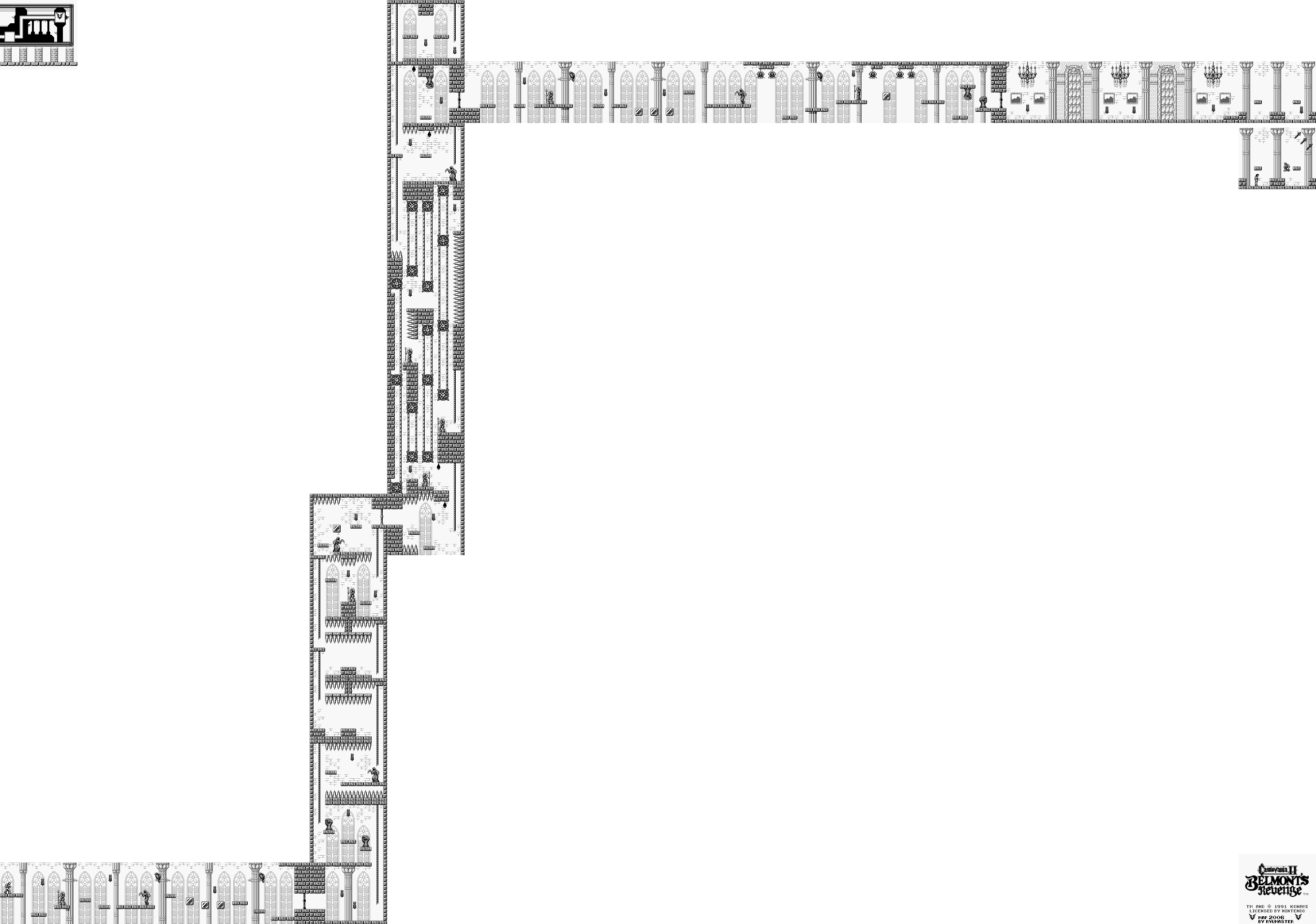 Castlevania II: Belmont's Revenge Maps