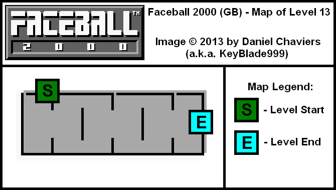 Faceball 2000 Level 13 (In-Game Map)