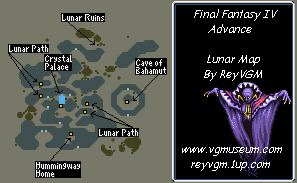 Final Fantasy IV Advance Moon (In-Game Map)