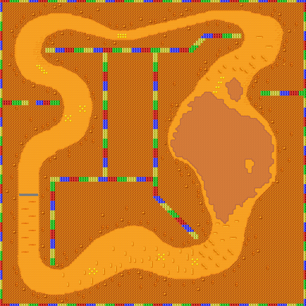 Mario Kart: Super Circuit Extra Lightning Cup Choco Island 2