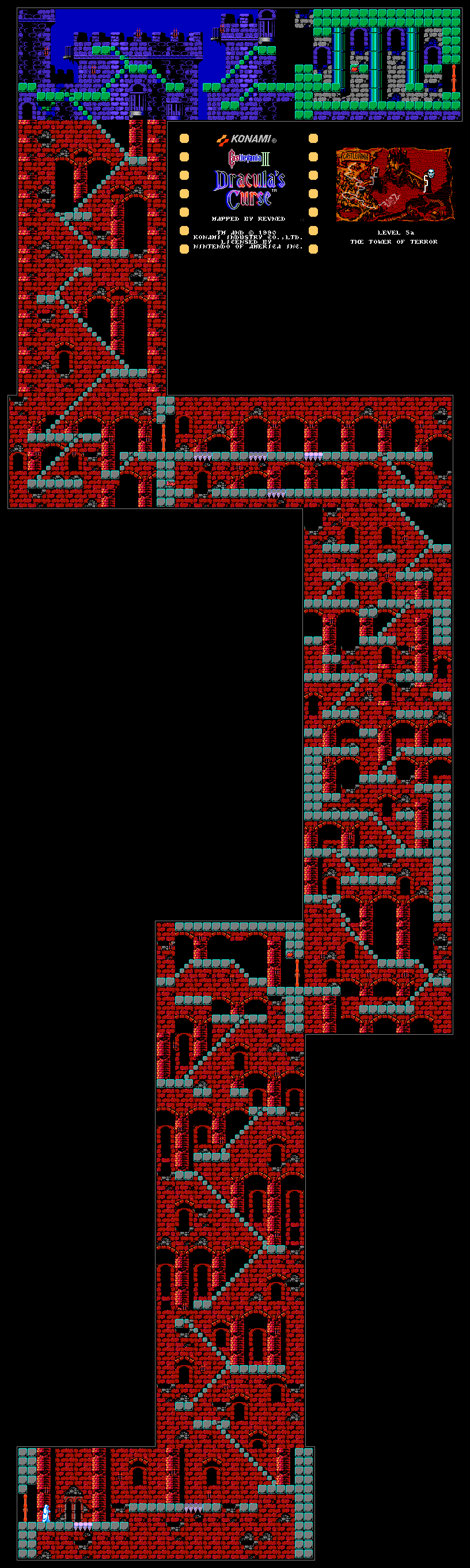 Castlevania III: Dracula's Curse Level 5a: The Tower Of Terror (Unmarked)