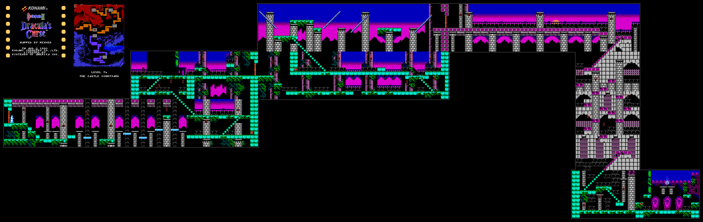 Castlevania III: Dracula's Curse Level 7a: The Castle Courtyard (Unmarked)
