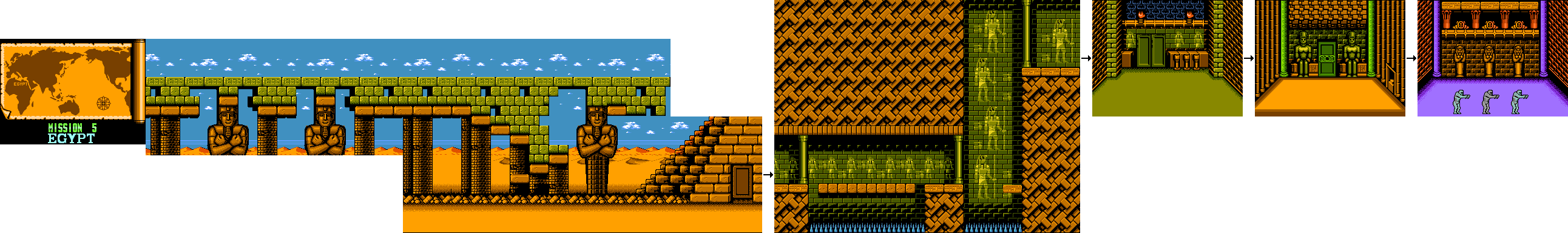 Double Dragon III: The Sacred Stones Maps