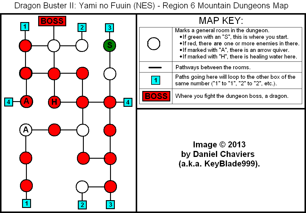 Dragon Buster II: Yami no Fuuin Region 6 Mountain Dungeons