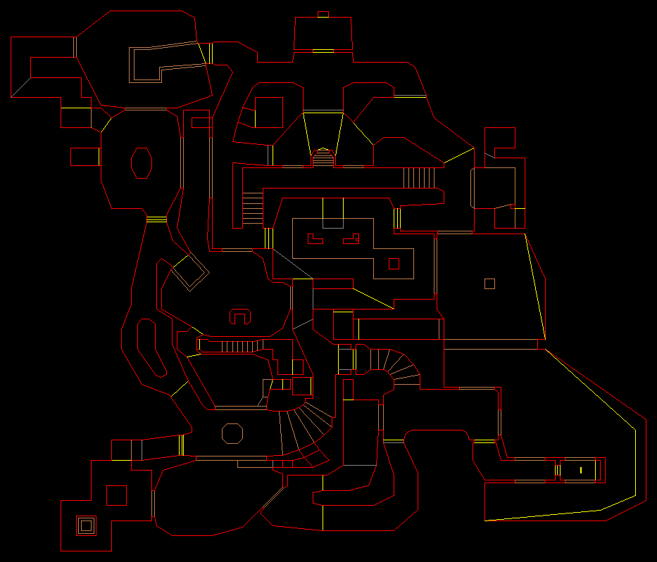 Doom Episode 1 Map 7: Computer Station (In-Game Map)