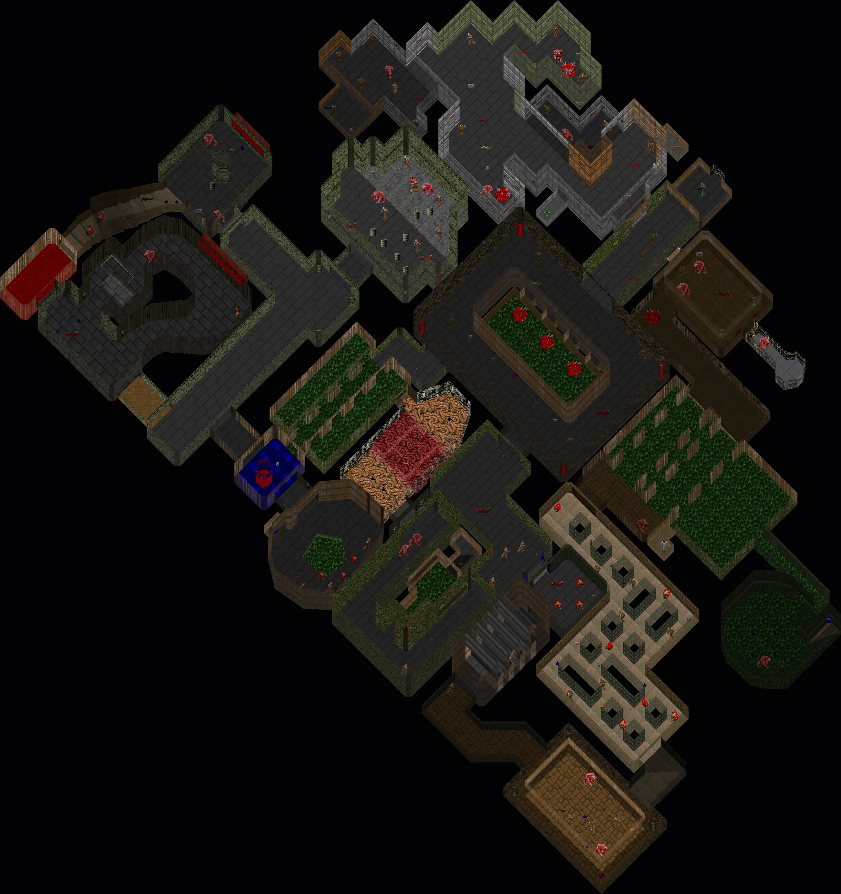 Doom Episode 2 Map 3: Refinery