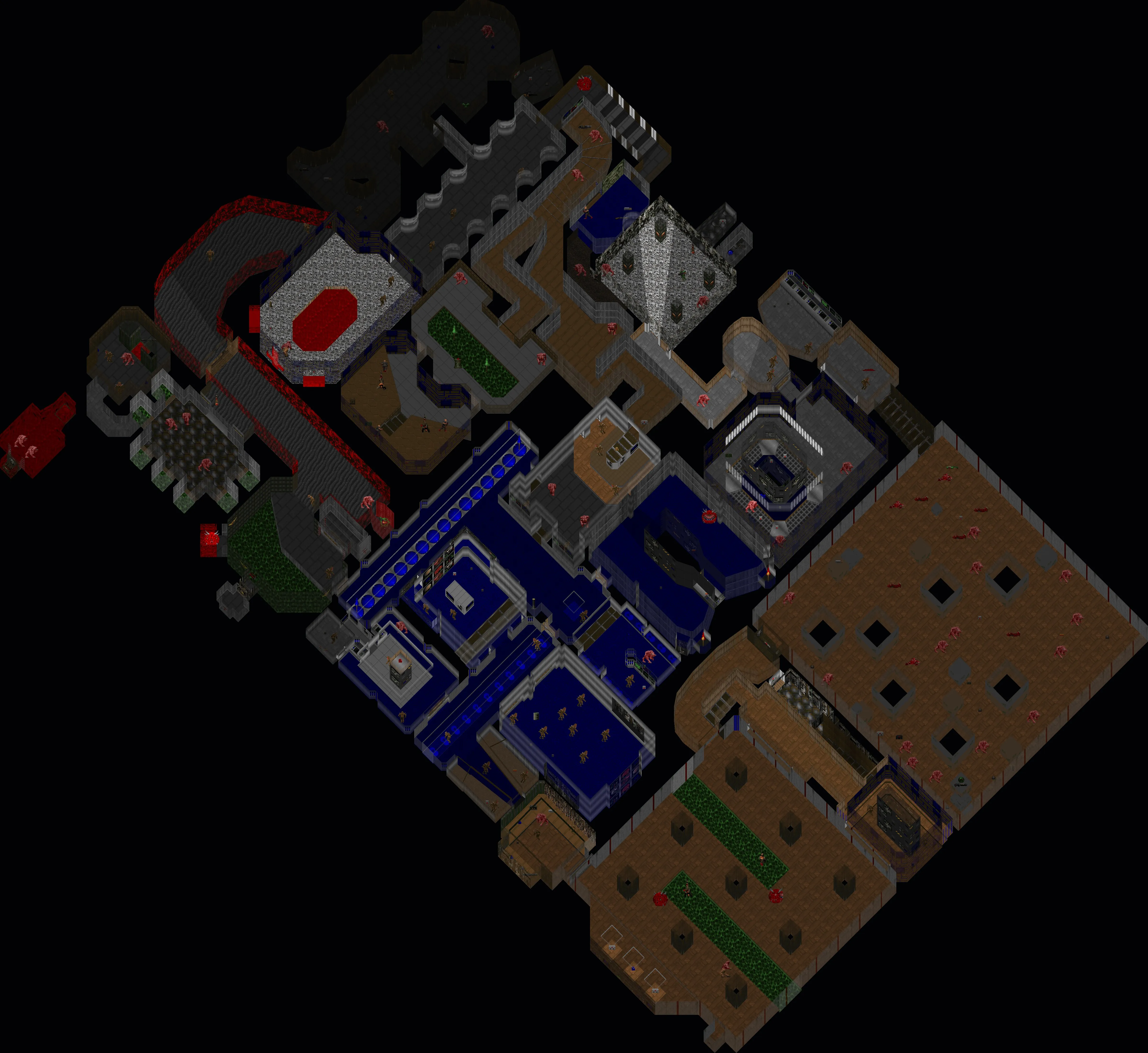 Doom Episode 2 Map 7: Spawning Vats