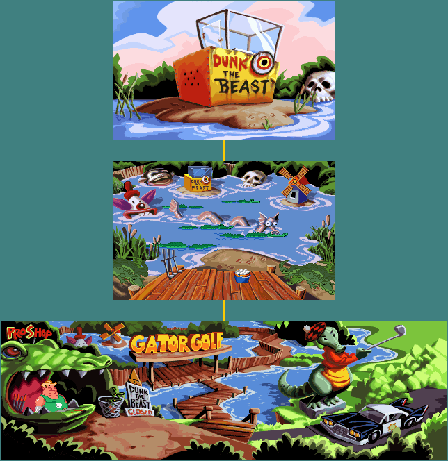 Sam & Max Hit The Road Gator Golf Emporium