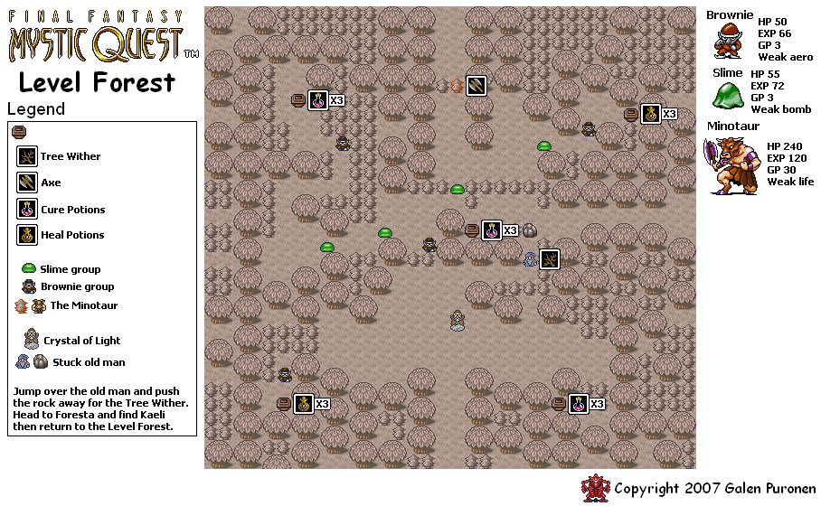 Final Fantasy: Mystic Quest Level Forest