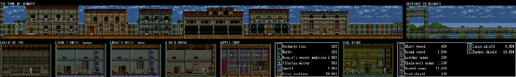 Ys III: Wanderers From Ys Maps